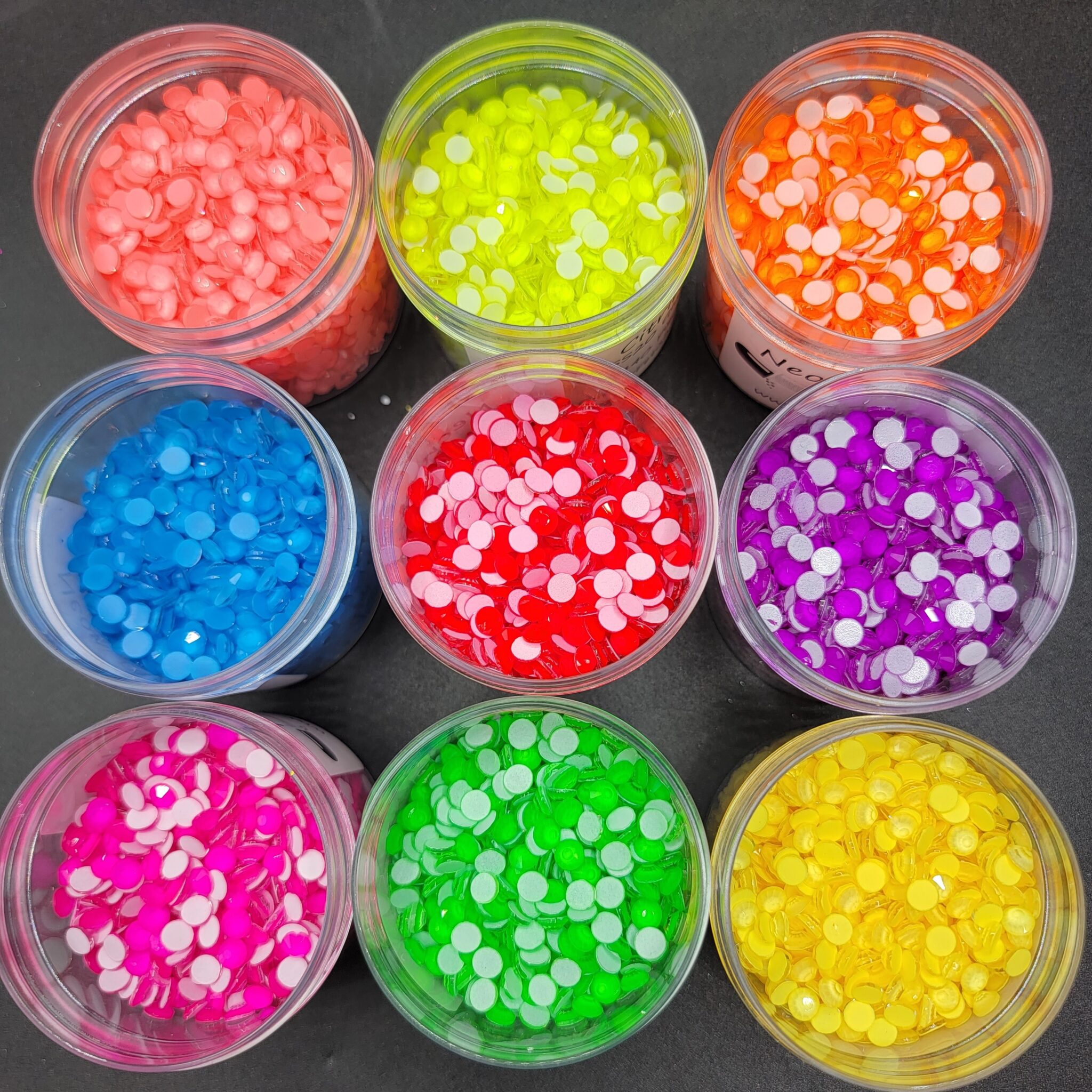 Neon Yellow – Rhinestones – Glitter Fetish